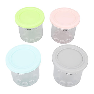 Dweekiy Ice Cream Cans, 4Pcs Plastic Ice Cream Pints Containers Replacement for NC299AMZ NC300s Series Creami Ice Cream Makers
