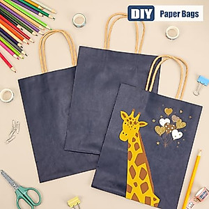 Moretoes 110pcs Dark Blue Gift Bags with Handles, 8x4x10 Inch Medium Size, Paper Bags for Small Business, Shopping Bags, Retail Bags, Party Bags, Favor Bags (Royal Blue)