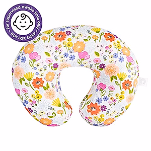 Boppy Original Support Nursing Pillow, Multicolor Spring Flowers, Ergonomic Breastfeeding, Bottle Feeding, and Bonding, Firm Hypoallergenic Fiber Fill, Removable Cover, Machine Washable