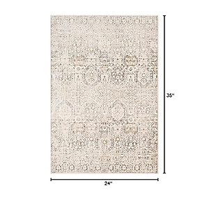 Mark&Day Area Rugs, 2x3 Geelbroek Traditional Tan/Ivory Area Rug, Beige Grey Black Carpet for Living Room, Bedroom or Kitchen (2' x 2'11")