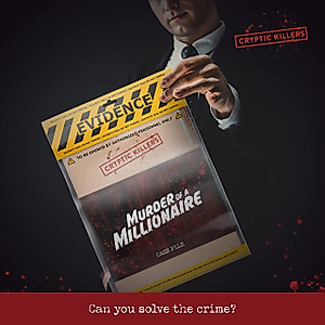 Cryptic Killers Unsolved Murder Mystery Game - Cold Case File Investigation - Detective Clues/Evidence - Solve The Crime - for Individuals, Date Nights & Party Groups - Murder of a Millionaire