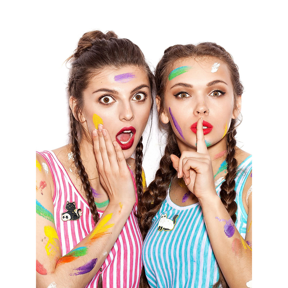 10 Pieces Cat Pins Cute Brooch Pin Set Kawaii Cat Backpack Pin Black Cat Book Brooch Gothic Aesthetic Cat Buttons for Backpacks Clothing Bags Lapel Jackets for Women Men DIY Presents