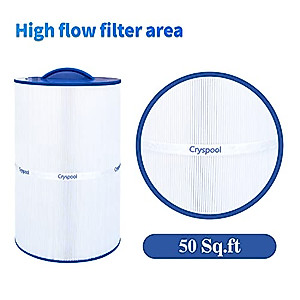 CRYSPOOL Spa Filter Compatible with Caldera 50, Caldera Spas, C-7350, 1019401, 73532, PCD50N, FC-3963, 50 sq.ft hot tub Filter, 1 Pack