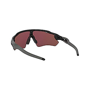 Oakley Men's OO9208 Radar EV Path Rectangular Sunglasses, Matte Black/Prizm Deep Water Polarized, 38 mm