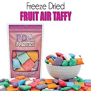 Freeze Dried Air Taffy Candy - Variety Fruit Flavors, 3.5oz | Strawberry, Melon, Cherry, Raspberry, Orange, Grape, Mystery | Crunchy Snack Sour Treat, Gift