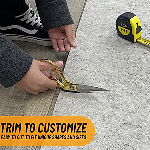 Ottomanson Non Slip Rug Pad Grip 3X10 1/8 Thick, Protection for Any Flooring Surface, Keep your Runner Rug and Area Rugs in place, 2'6'' x 9'11", Beige