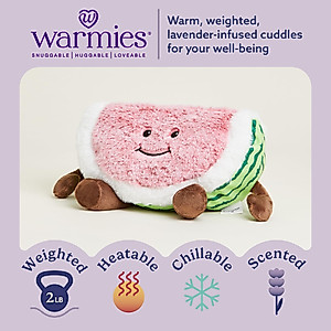 warmies Microwavable & Stuffed Animals, Watermelon - Heated Stuffed Animal Plushie for Warmth & Comfort - Cute Soft Plush Toys for Adults & Children (Boys, Girls, Babies & Toddlers)