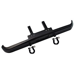 Aluminum Front Bumper Mount + D-Rings for Traxxas TRX-4 Chevrolet K5 Blazer (82076-4) - 3Pc Set Black