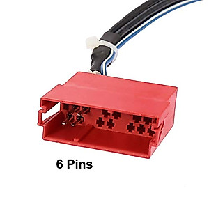 X AUTOHAUX 70-1787 Car Stereo CD Player Wiring Harness Set Wire Radio Adapter 4 RCA Male Connector for Volkswagen for Audi