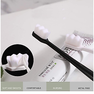 Extra Soft Toothbrush, Ultra Soft-bristled Adult Toothbrush Micro nano 12000 Floss Bristle Good Cleaning Effect for Sensitive Teeth Oral Gum Recession(2 pcs)