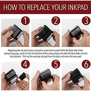 Custom Address Stamp - 4 Line Address Stamp - 5 Font Options - Self-Inking Address Stamp (4 Line Stamp) Up to 4 Lines of Custom Text | Multiple Ink Color Options