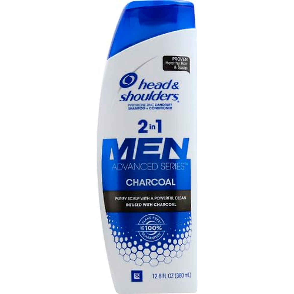Head and Shoulders Men Advanced Series 2in1 Charcoal Shampoo to Deep Clean & Detox Scalp, 12.8 fl oz