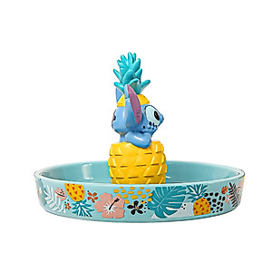 Disney Lilo & Stitch Ring Holder Jewelry Dish - Resin 3D Stitch Ring Dish - Official License Jewelry Tray for Engagement Ring