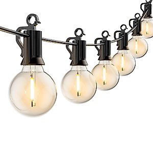 Brightown 80 FT Outdoor String Lights - Connectable Dimmable LED Patio Lights with 80 G40 Globe Plastic Bulbs, All Weatherproof Commercial Hanging Lights for Outside Party Backyard Porch Bistro