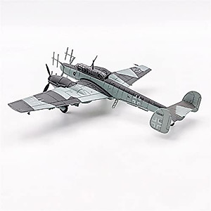 shamjina Night Version BF-110 Aircraft Model Simulation Ornament Alloy 1/100 Scale BF-110 Fighter Model Toy for Home Household Shelf Ornaments Gift