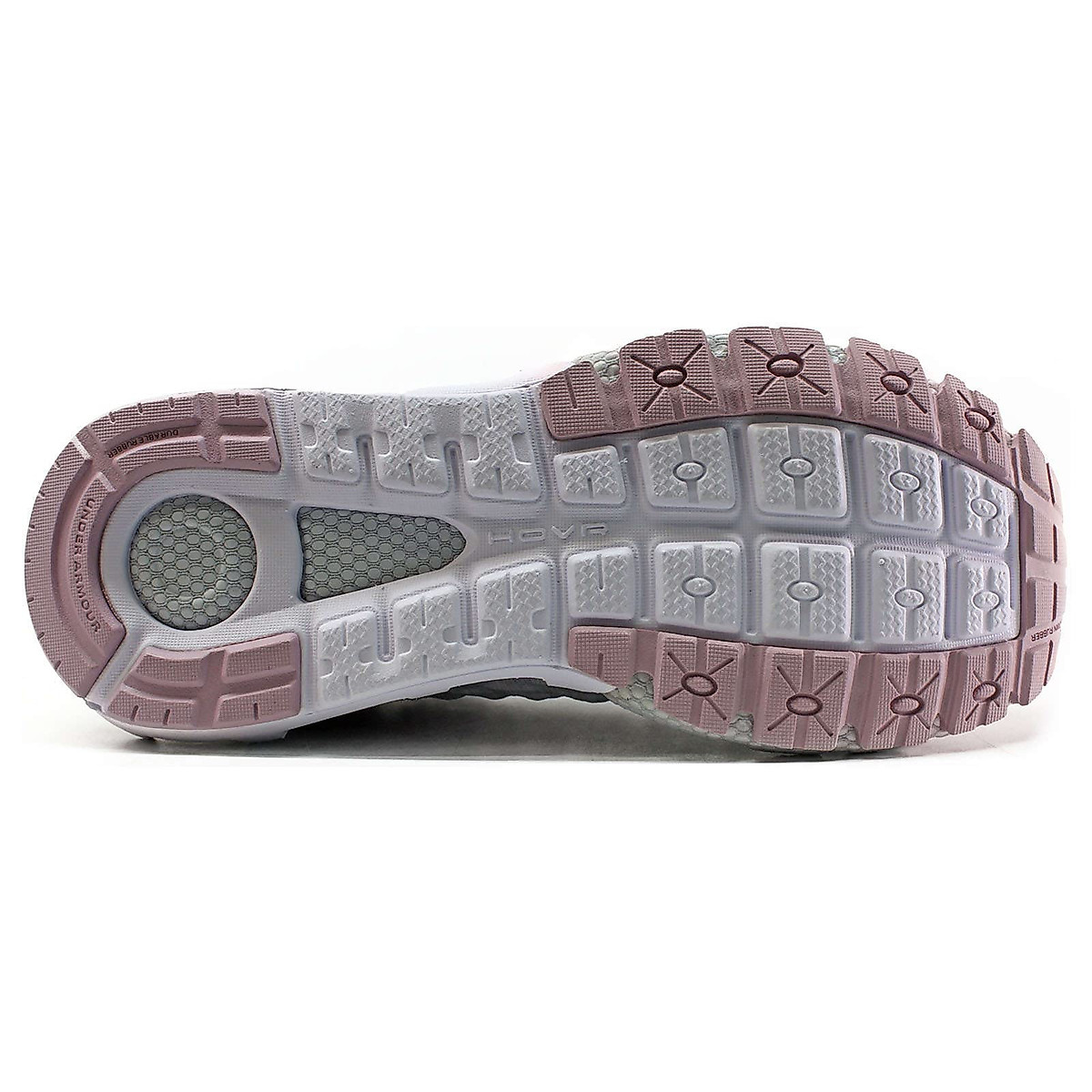 Under Armour Womens HOVR Mega 2 Clone Synthetic Textile Grey Pink Trainers 8 US