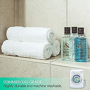 GREEN LIFESTYLE Bulk Washcloths 12x12 50 Pack - Face Towel, Wash Clothes for Body and Face - 100% Pure Cotton Wash Cloths for Your Body (White)