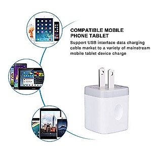 USB Wall Charger, FiveBox 2Pack Dual Port 2.1Amp Fast Wall Charger Brick Base Adapter Charging Block Charger Cube Plug Charger Box for iPhone 14 13 12 11 Pro X 6 6S 7 8 Plus, iPad, Samsung, Android