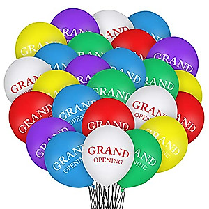 30 Pcs Grand Opening Balloons Colorful Celebrate Business Balloons 12 Inches Latex Balloons for Opening Ceremony Decoration