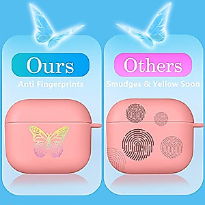 JoySolar Butterfly Case for AirPod Pro 2019/Pro 2 Gen 2022 Aesthetic Cute Cases Women Girls Girly for AirPods Pro Cover Soft TPU Pretty Kawaii with Keychain for Air Pods Pro 2019(Butterfly)