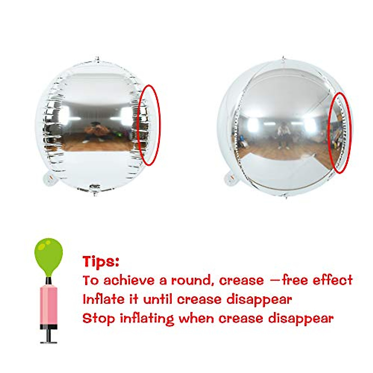 10 pcs Silver orbz balloon, 10 inch Foil Mylar Sphere Balloon for Birthday Party ,Wedding,Valentine's Day, Christmas,Baby Shower Decoration Supplies