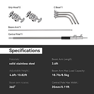 Backdrop Stand, 6.5 x 6.5ft Adjustable Photo Backdrop Stand, Back Drop Banner Stand Support System Kit for Parties, Portrait, Studio Photography, Birthday Party…