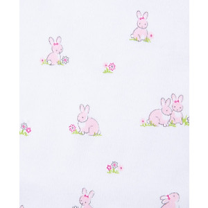 Little Me Baby Girls' 3 Piece Bib and Burp Set, Bunnies, Pink/Multi, One Size