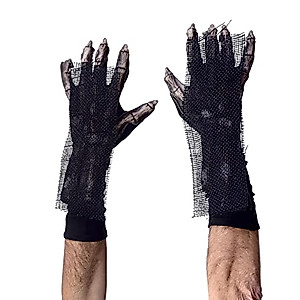 Zagone Studios Survivor Skeleton Grim Reaper Gloves, Rotting Zombie Bone Hands