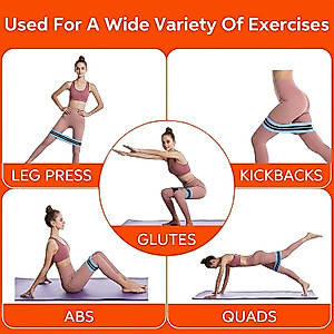 ellostar Resistance Bands for Legs and Butt Exercise, Non Slip Strong and Elastic Loop Bands, Durable Workout Fitness Bands for Squat and Hip Training, Set of 3