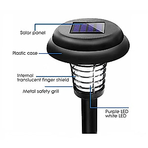 Solar Powered Light-LED/UV Radiation Outdoor Stake Landscape Fixture for Gardens, Pathways, and Patios by Pure Garden