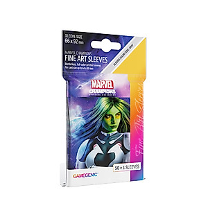 Gamegenic Marvel Champions The Card Game Official Gamora Fine Art Sleeves Pack of 50 Art Sleeves and 1 Clear Sleeve Card Game Holder Use with TCG and LCG Games Made by Fantasy Flight Games