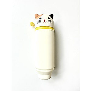 Pen Case, Pen Stand, Calico Cat, Mikeneko by Punilabo, Kawaii Gift, Japanese Cute Item