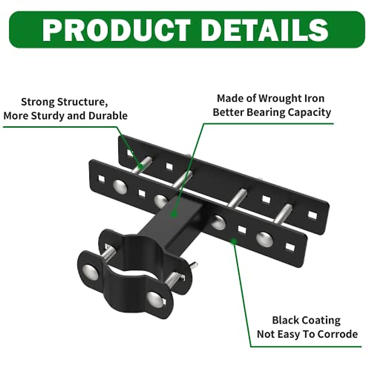 Patio Umbrella Holder - Heavy Duty Outdoor Umbrella Mount Attaches to Railing Maximizing Patio Space, Bench Buddy Umbrella Holder Fixed Clip Umbrella Clamp，2 Pack