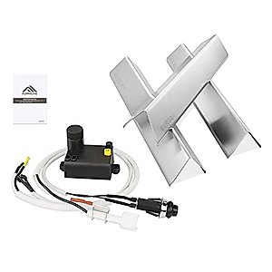 Hisencn 7642 Grill Igniter and 7635 15.3 Inches Flavor Bars for Weber Spirit I & II 200 Series, Spirit E210, S210, E220, S220 with Front Control Knobs, 304 Stainless Steel Heat Plate