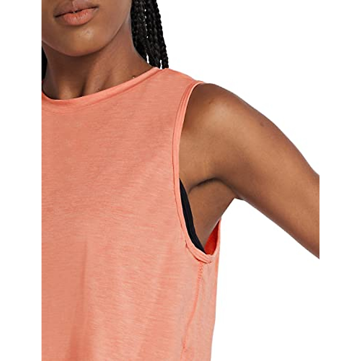 BALEAF Women's Tops Workout Tank Top Crop Tops Cropped Athletic Gym Muscle Shirts Yoga Trendy Heather Coral M