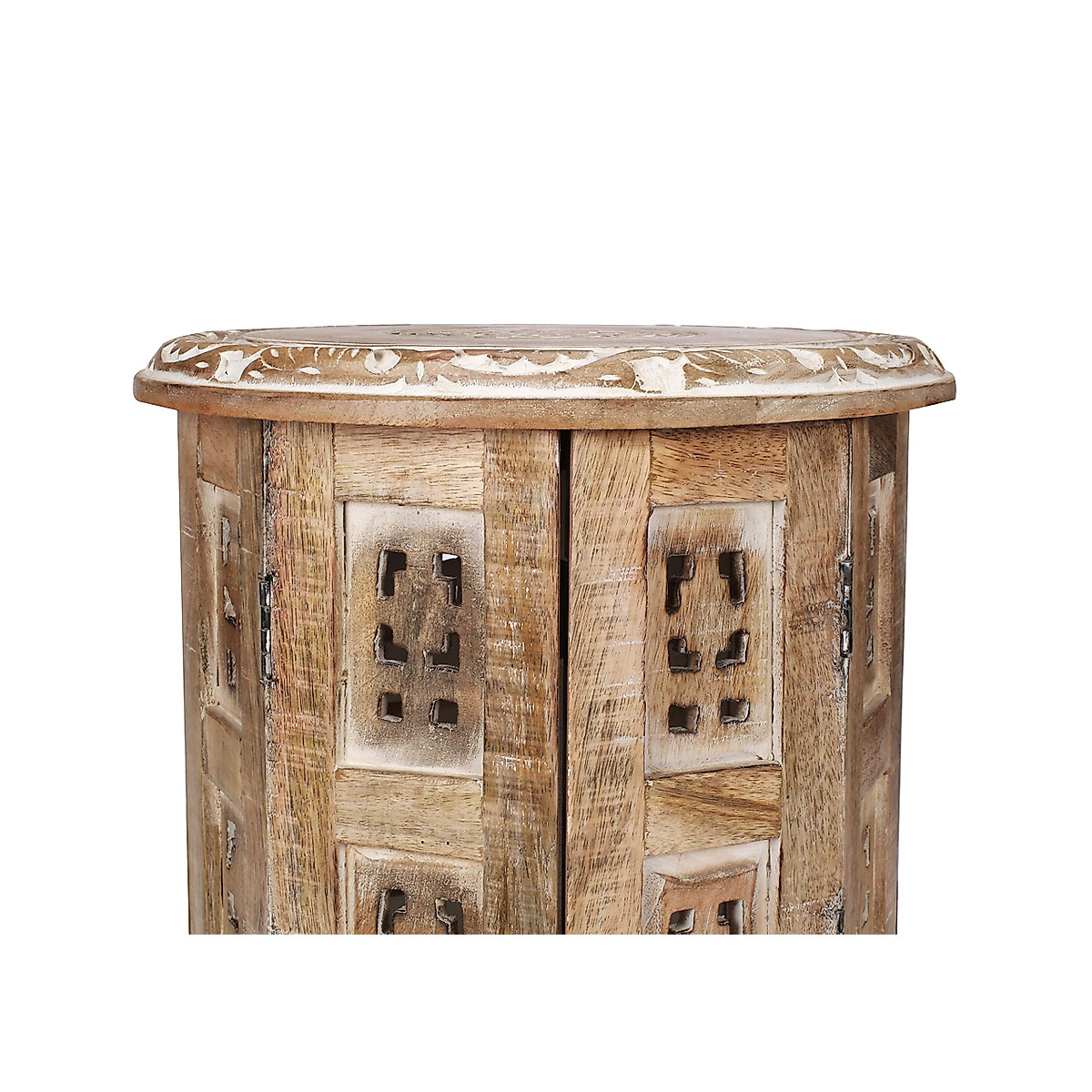 Coffee Table for Living Room, Wooden End Table, Small Side Table, Night Stand, Bedside Table, Entry Table, Side Table for Magazine, Books & Plants -18 x22 White Wash