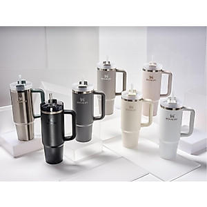 Stanley Quencher H2.0 Tumbler with Handle and Straw 30 oz | Flowstate 3-Position Lid | Cup Holder Compatible for Travel | Insulated Stainless Steel Cup | BPA-Free | Stainless Steel Shale