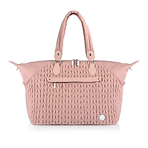 Diaper Bag Tote Baby Nappy Changing Bag Multifunction Large Baby Travel Handbag for Mom(Dusty Rose)