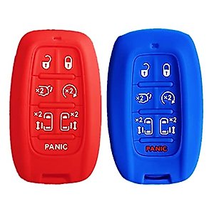Smart Key Fob Cover Remote Case Keyless Protector Jacket for 2017-2022 Chrysler Pacifica 2020-2022 Voyager Keyless Remote Control Cover Part Numbers are Reference