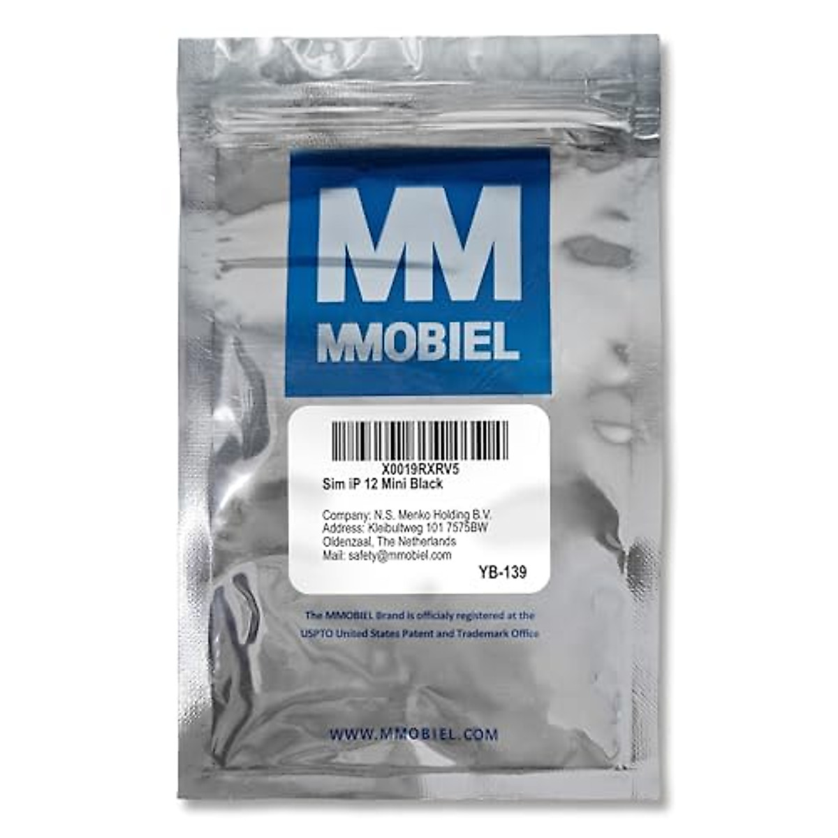 MMOBIEL SIM Card Tray Compatible with iPhone 12 Mini – SIM Slot Tray Holder – SIM Holder Replacement – Incl. SIM Card Removal Tool and Waterproof Rubber Seal Ring - Black