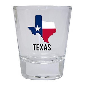 Texas State Shape Flag Lone-star Trendy Souvenir Round Shot Glass