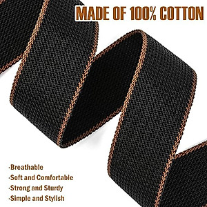 ROTOPATA Guitar Strap with Pick Holders, 2 Buttons 2 Locks 3 Guitar Picks, Cotton Strap with PU Leather Ends, Length Adjustable for Son Daughter (Black)