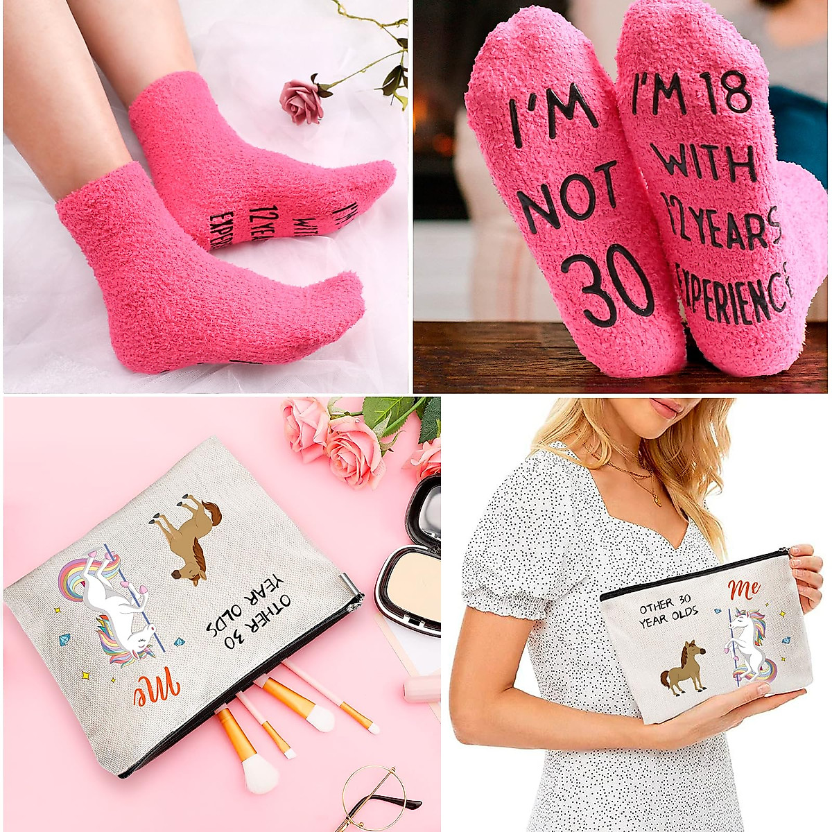 AWDK 30th Birthday Gifts for Women, Birthday gift for her, Birthday decoration for 30 year olds Women,30th Birthday idea for Mom, Grandma, Sister,Friend,Anut,Coworker 8pcs