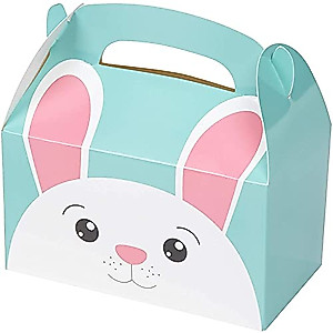 Easter Bunny Treat Boxes, Party Favors and Gifts (6.2 x 3.6 x 6.1 In, 24 Pack)