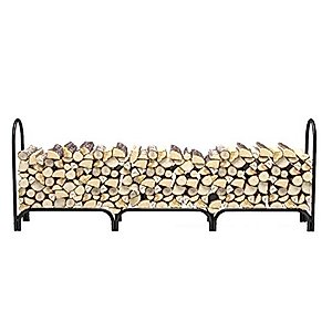 Regal Flame 8 ft Deluxe Heavy Duty Firewood Log Rack for Fireplaces and Fire Pits to Enjoy a Real Fire or Complement Vent-Free, Propane, Gas, Gas Inserts, Ethanol, Electric, Indoor Outdoor Fireplaces