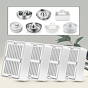 Cat Water Fountain Filters, Petilog 8 Carbon Filters& 2 Foams Filters with Holders, Pet Water Fountain Filters