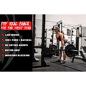 SPIDER CHALK 12oz Gym Chalk. Lab-Grade Blocks and Chunky Powder for Rock Climbing, Weightlifting, Powerlifting, Made in The USA