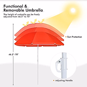 ReunionG Folding Camping Chairs, 60D x 20.5W x 35H Inch, Red