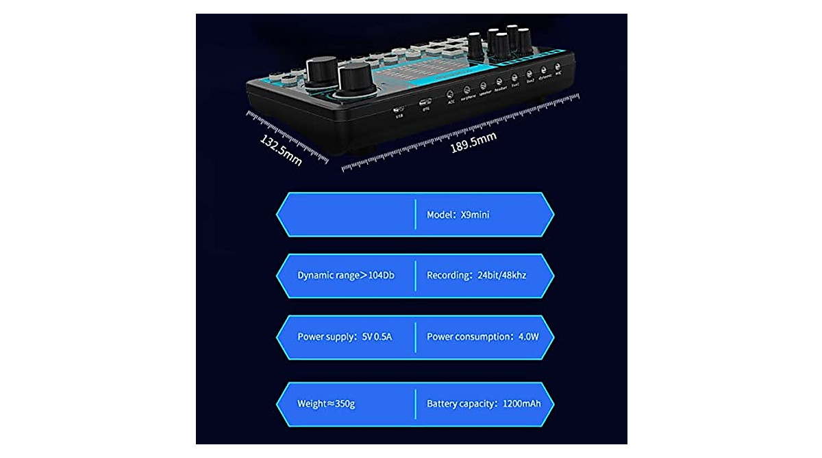 LLAMN X9 Mini Computer Sound Card - Live Broadcast & Recording Device