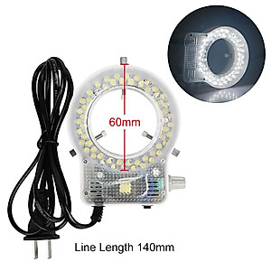 Lab Microscope Equipment Microscope LED Ring Light Adjustable Lamp 110V-240V Microscope Circle Light for Industrial Microscope Microscope Accessories (Color : White)